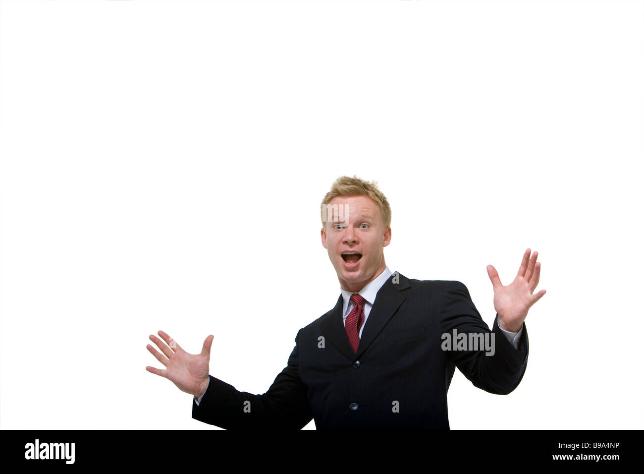 Businessman looking surprised Stock Photo - Alamy