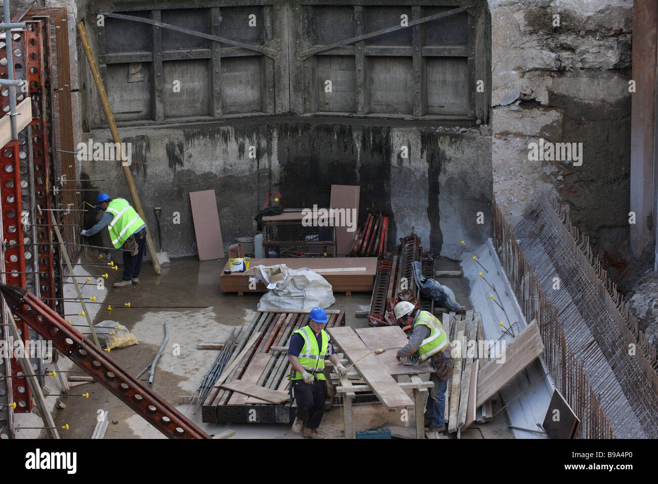 building construction site works lock wall replacement refurbishment ...