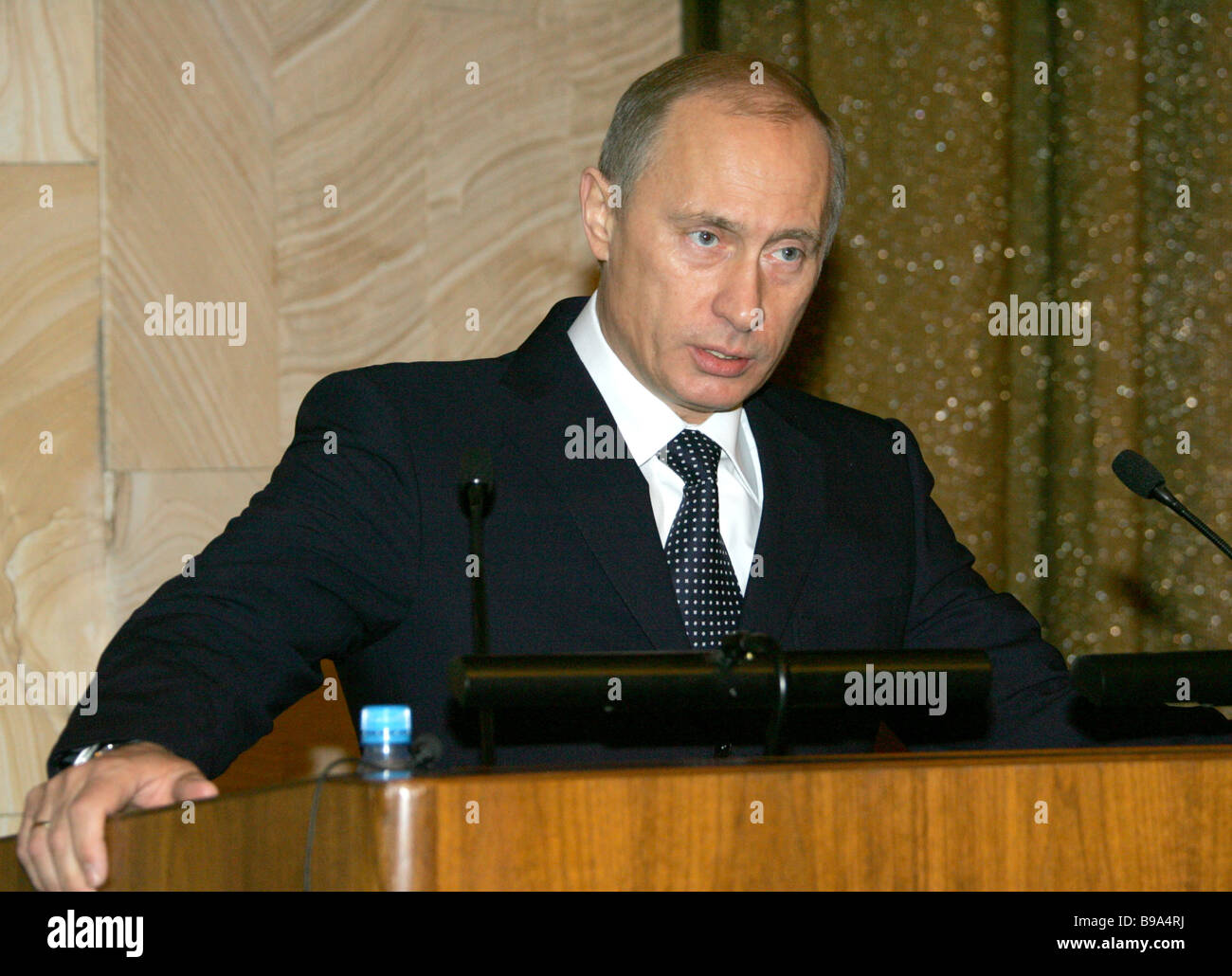 President Vladimir Putin speaking at a collegium sitting of the Russian ...
