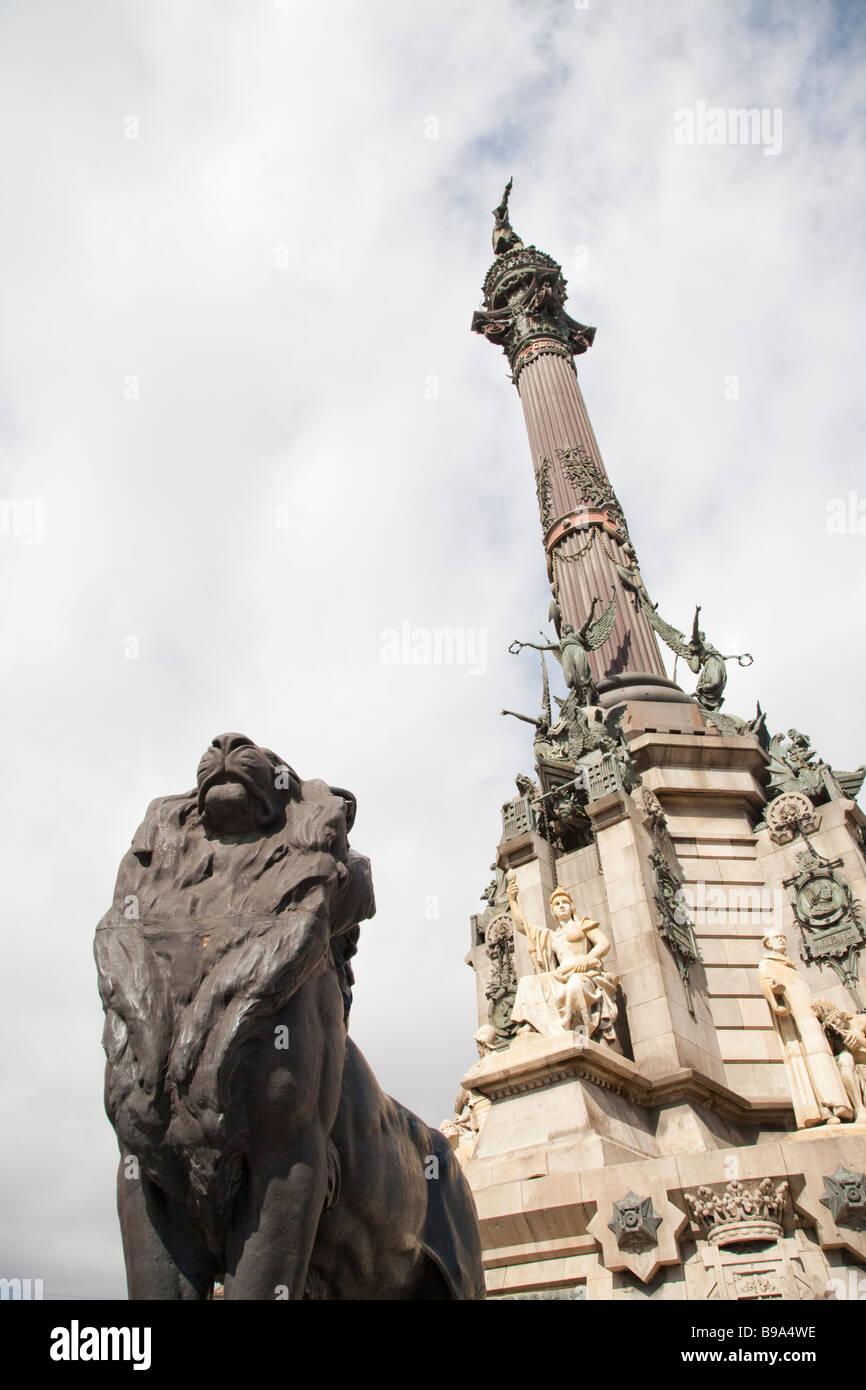 Monument a Colom, Barcelona, Spain Stock Photo - Alamy