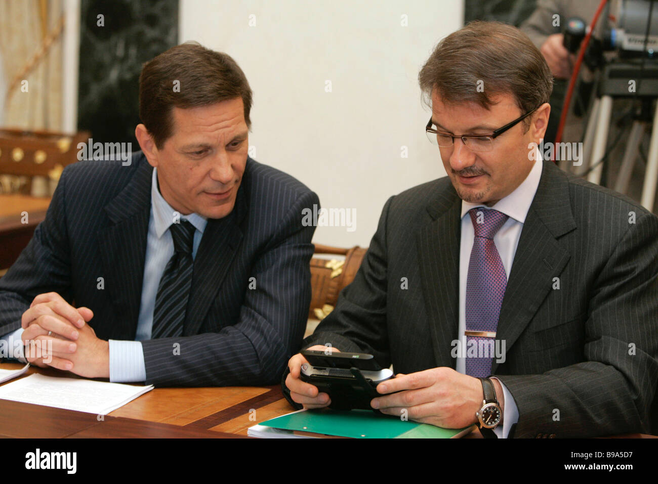 Russian Deputy Prime Minister Alexander Zhukov and Russian Economic ...