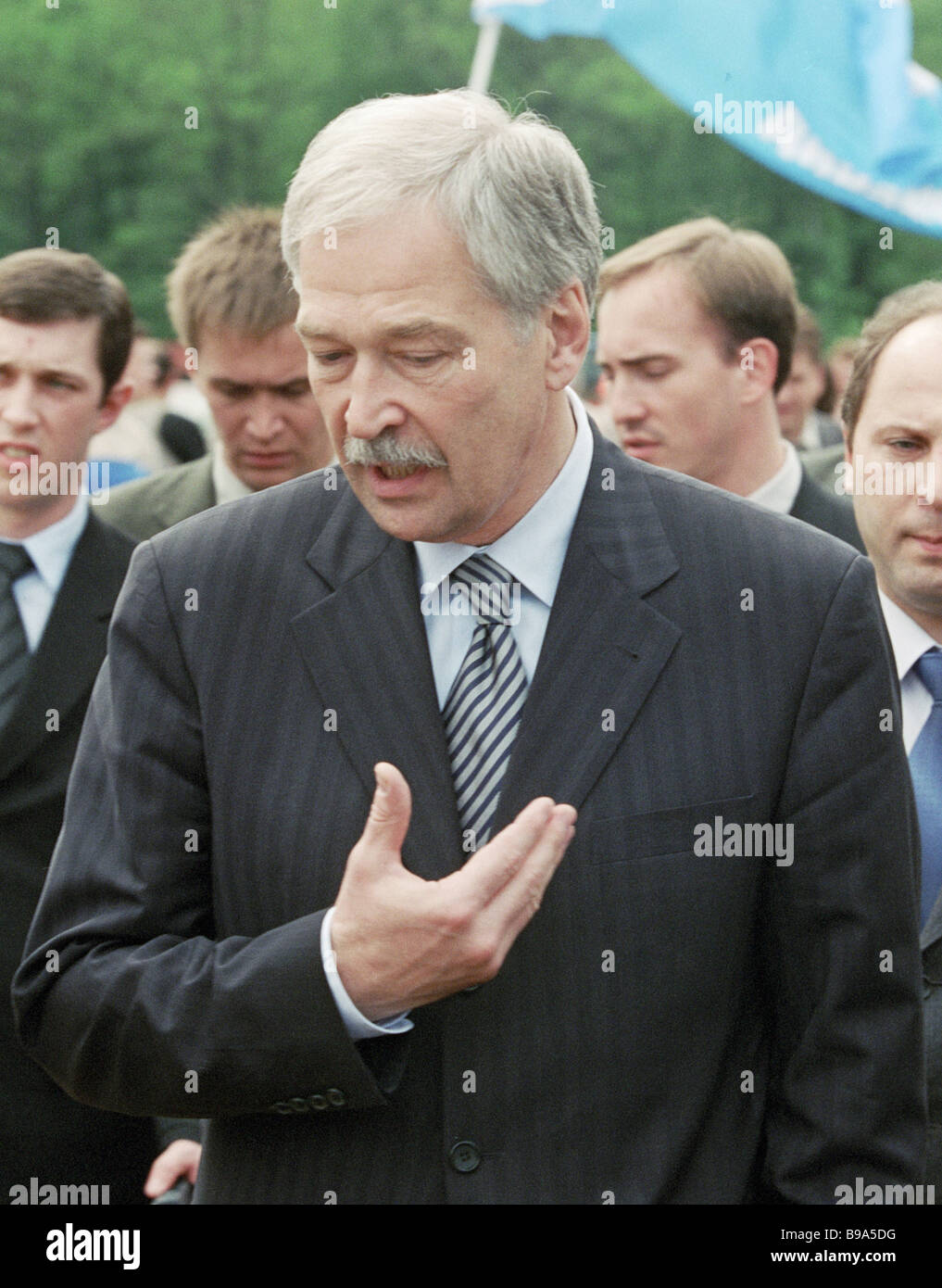 Boris Gryzlov Russia s Interior Minister makes a public address at the ...