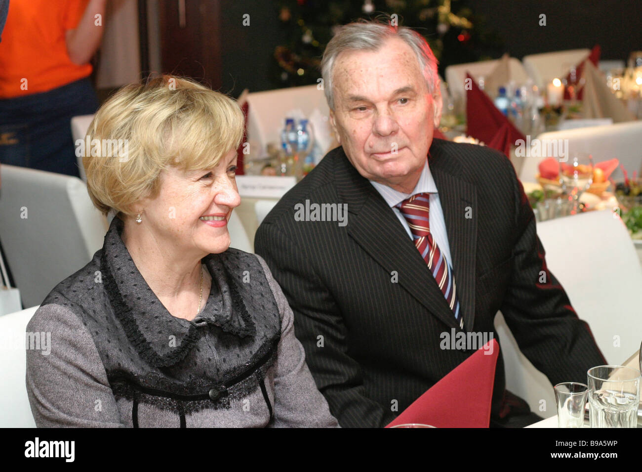 Coach Valentin Ivanov with his wife and Olympic champion Lydia Ivanova ...