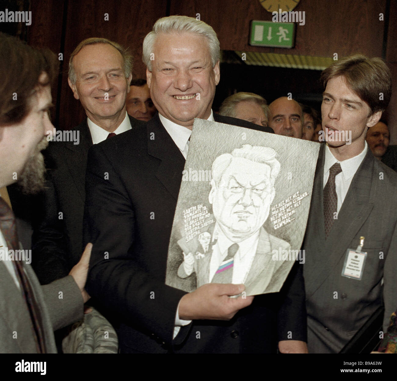 Russian President Boris Yeltsin Hands High Resolution Stock Photography ...