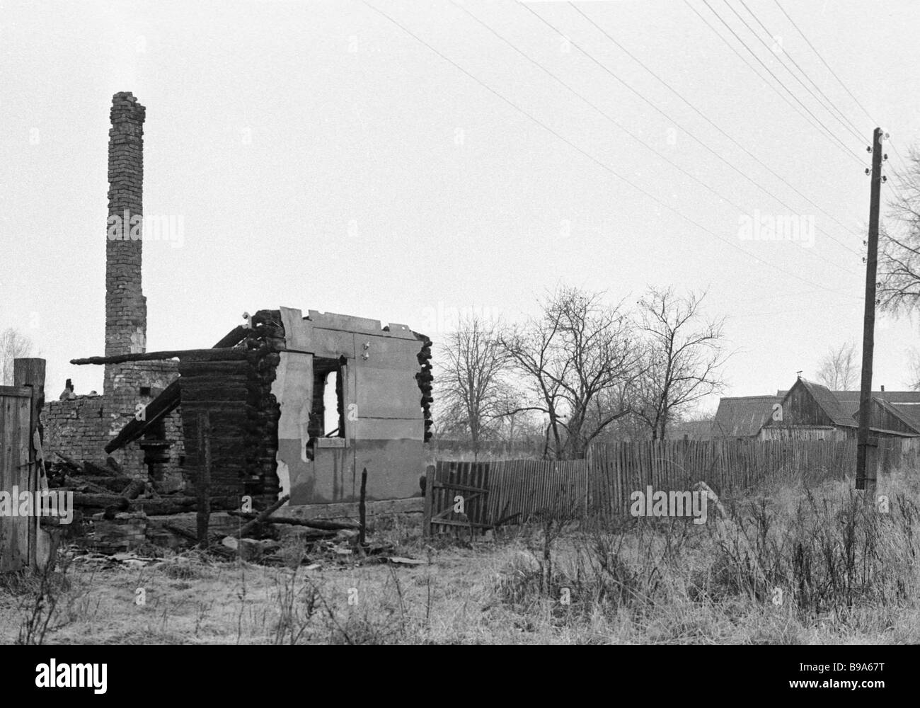 Ghost village in contamination zone after the Chernobyl nuke accident ...