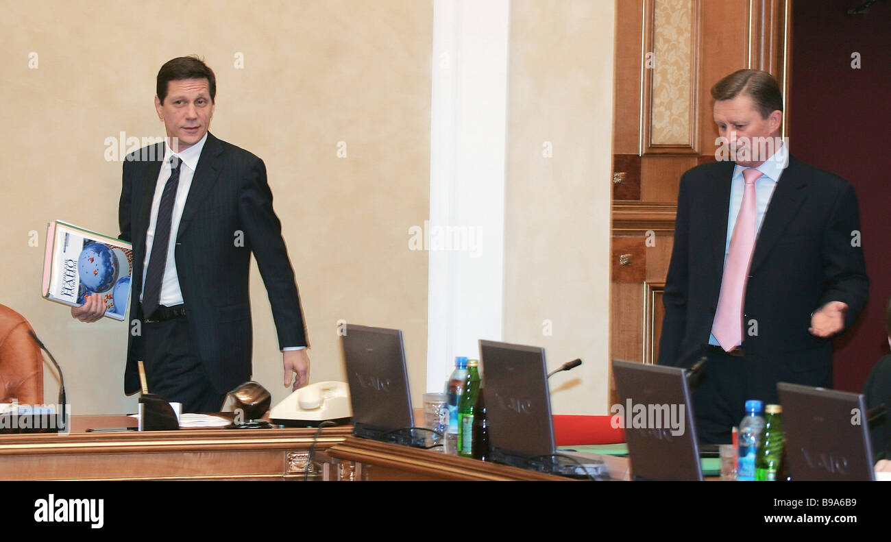 Russia s Deputy Prime Minister Alexander Zhukov and Deputy Prime ...