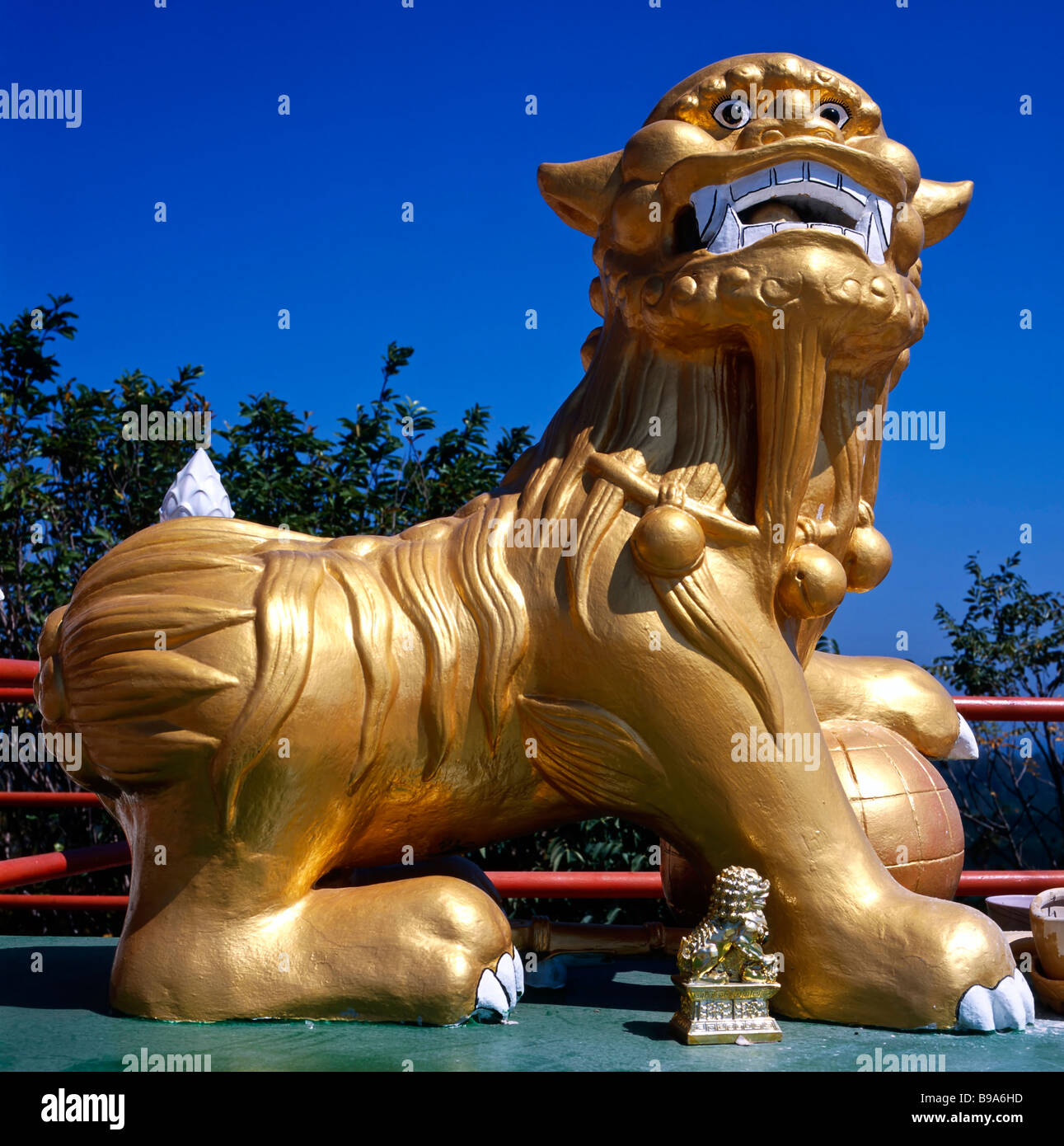 Golden Lion Statue