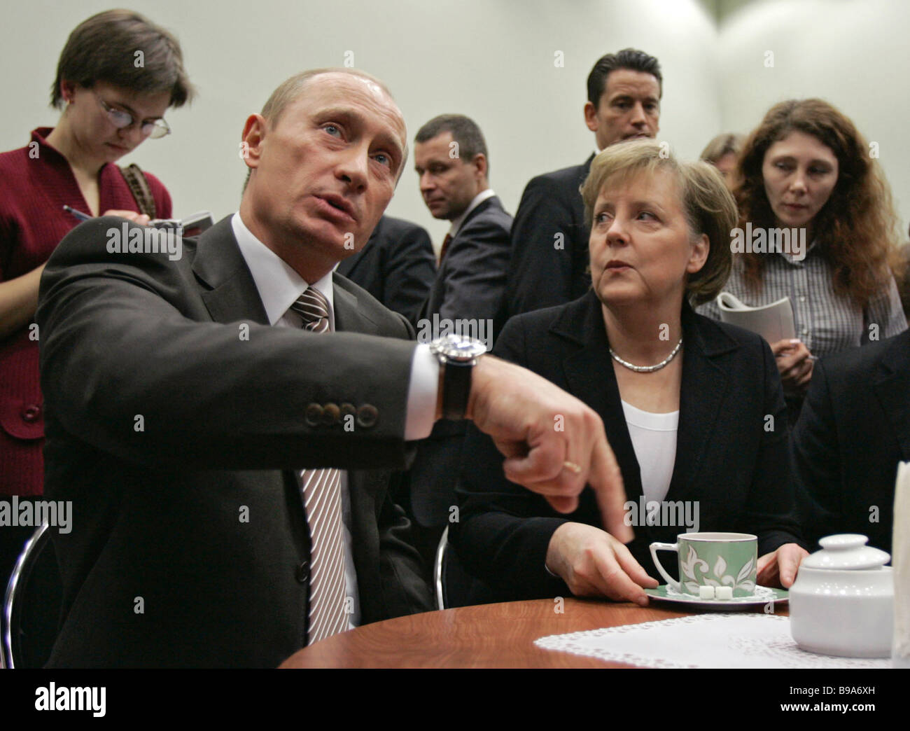 German Chancellor Angela Merkel Russian President Vladimir Putin and ...