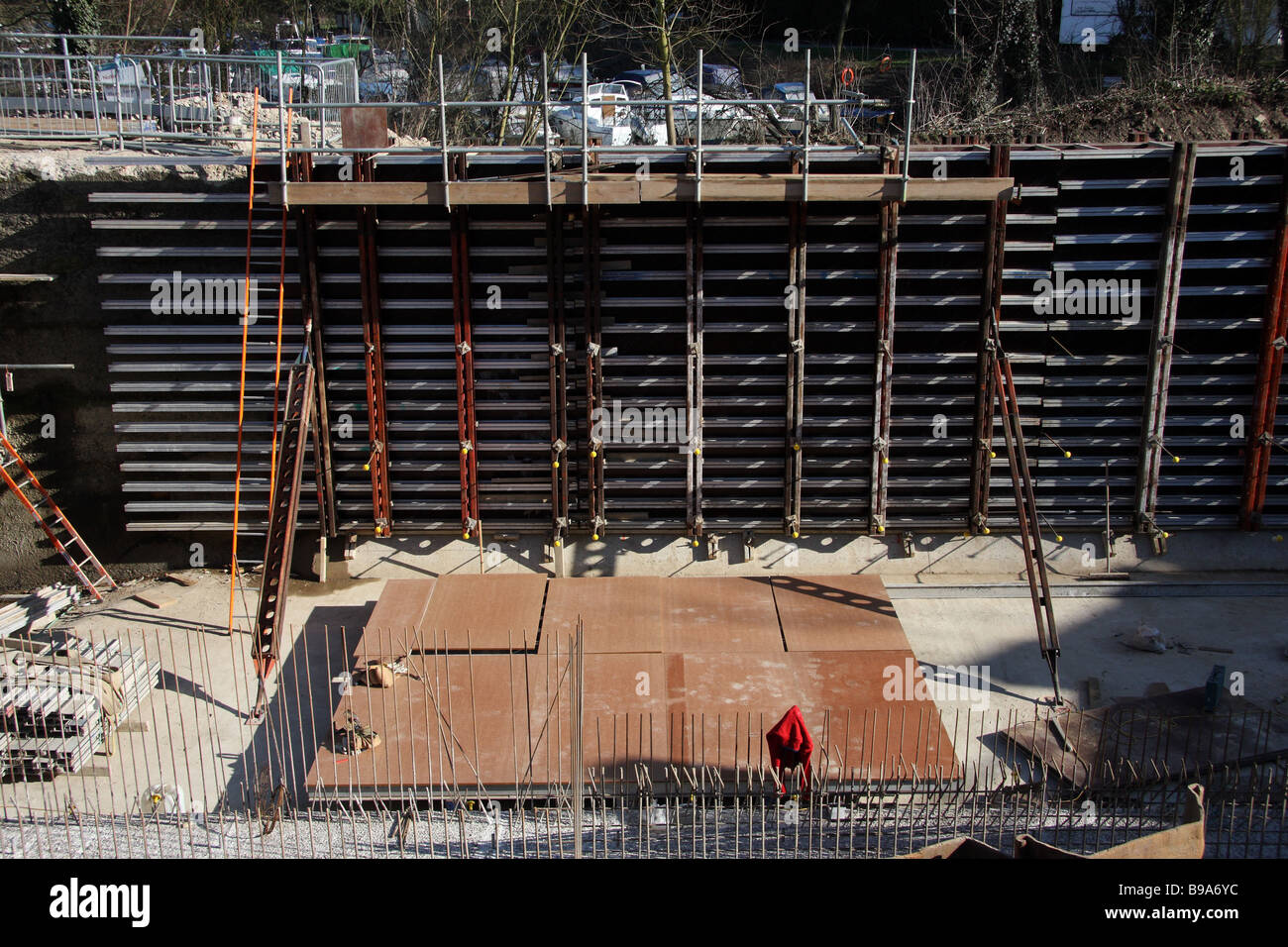 building construction site works lock wall replacement refurbishment ...