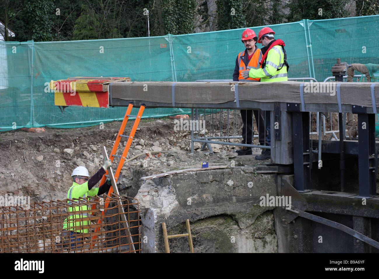 building construction site works lock wall replacement refurbishment ...