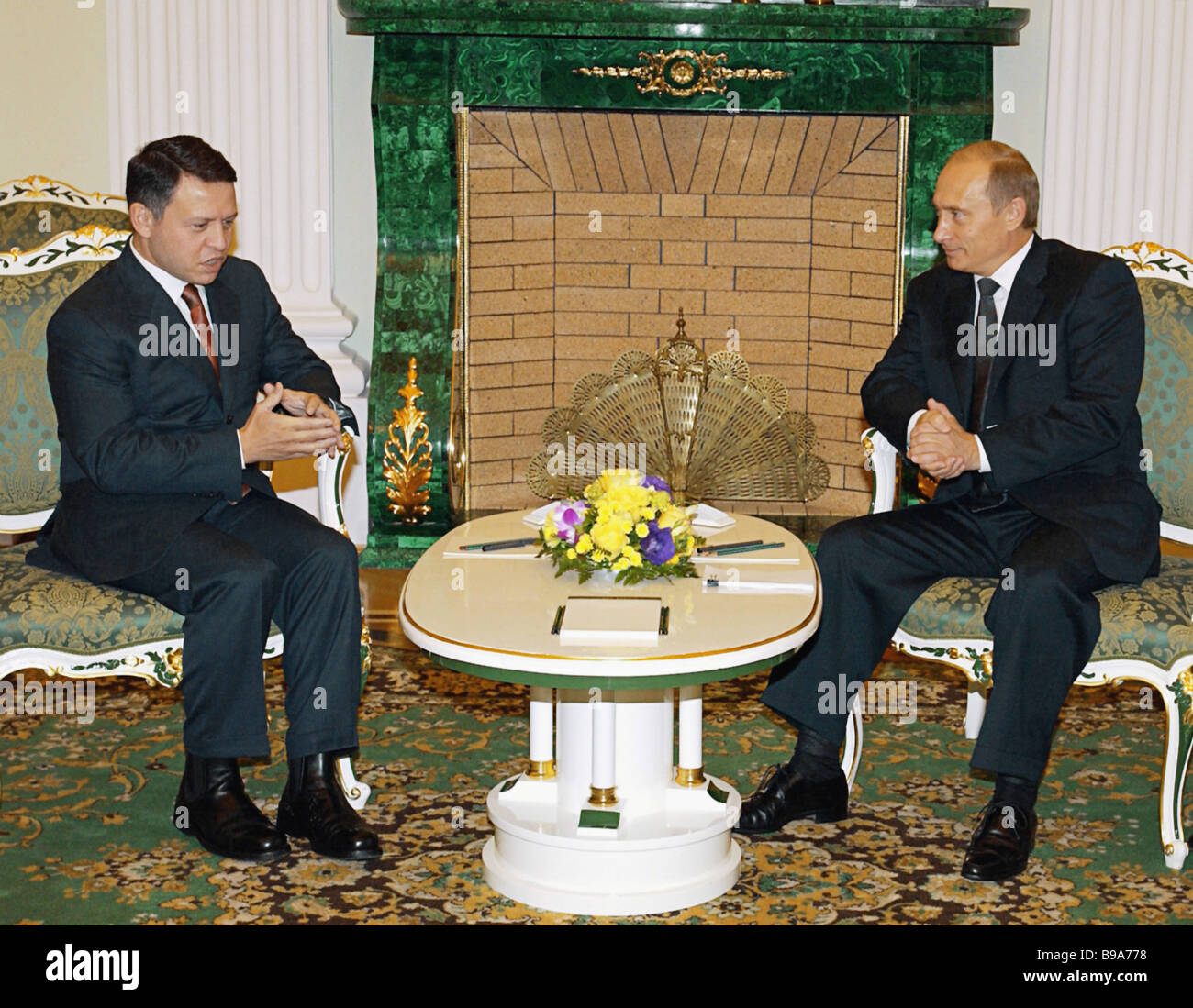 Russian President Vladimir Putin and Jordanian King Abdullah II ...