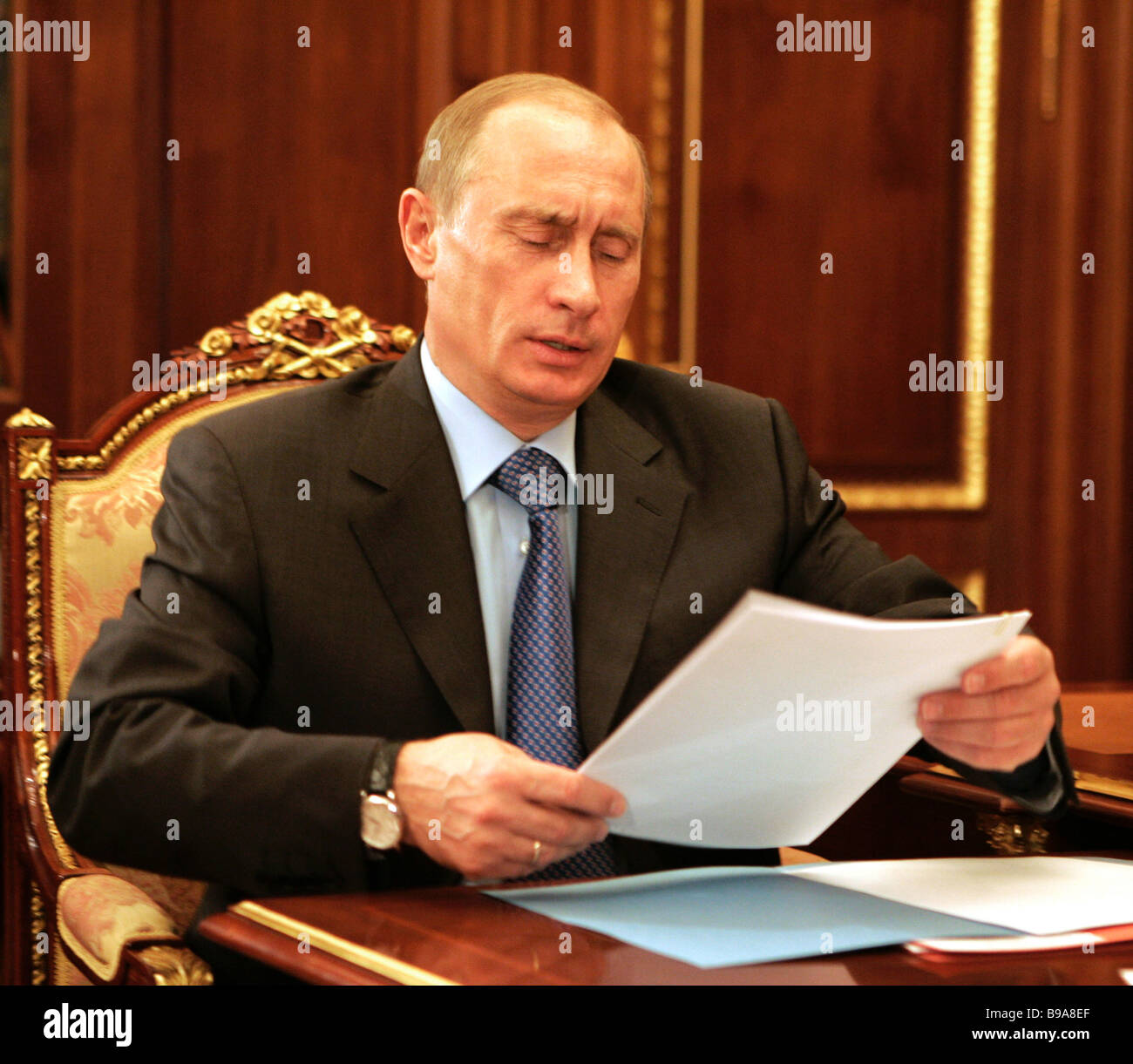 President Vladimir Putin in his Kremlin study Stock Photo - Alamy