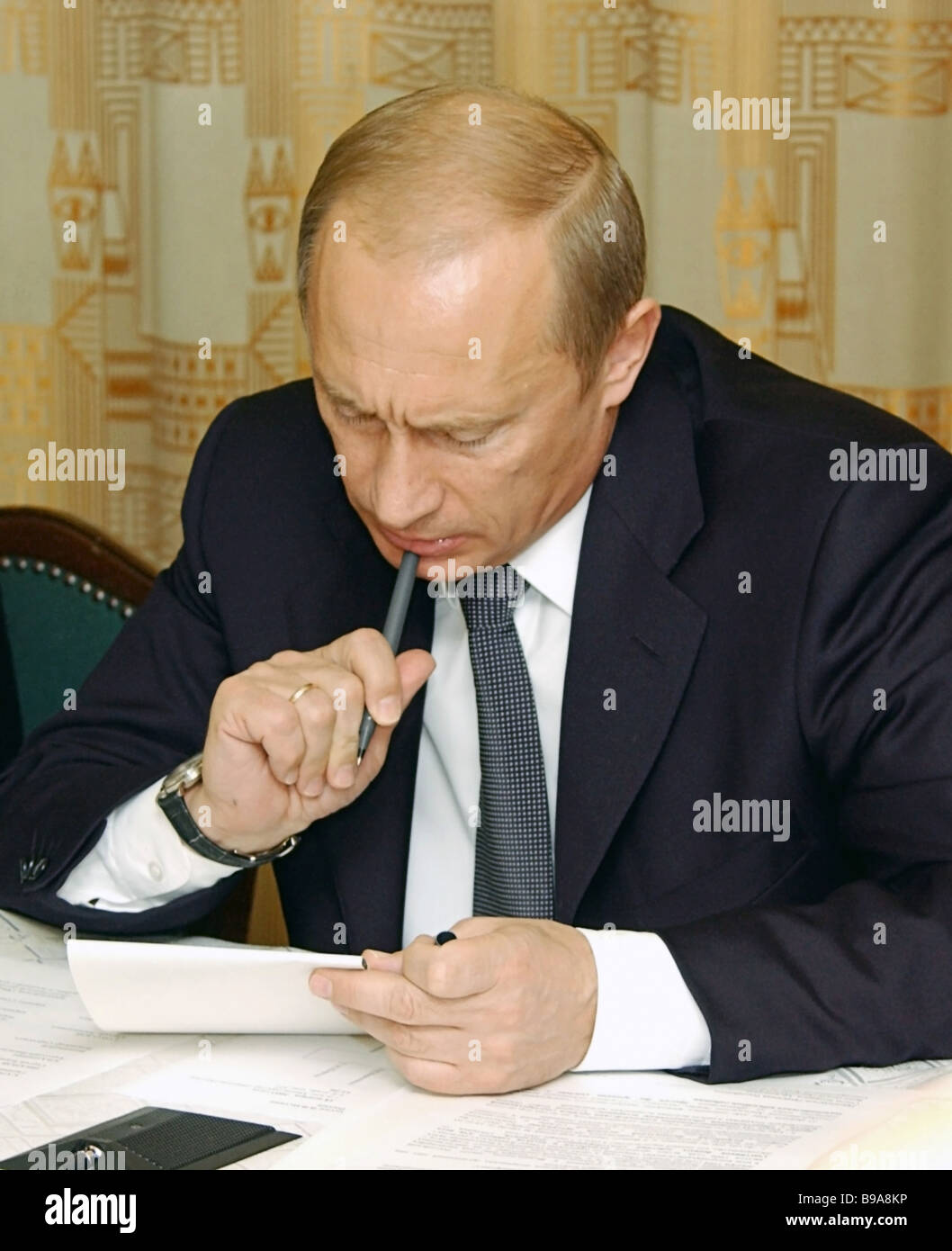 Russian President Vladimir Putin at work Stock Photo - Alamy