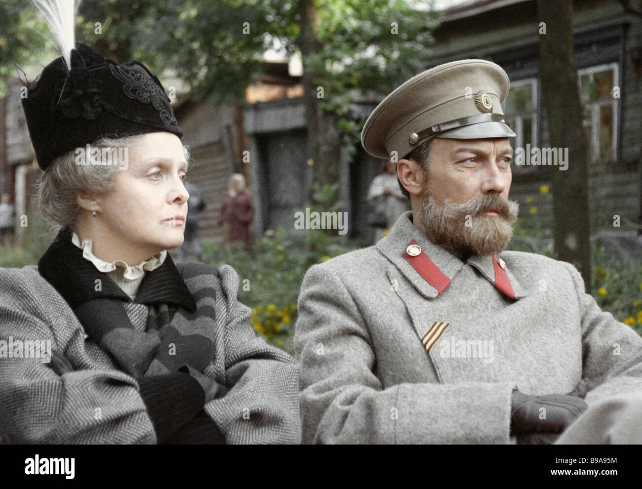 Artists Olga Antonova left and Oleg Yankovsky right in Karen ...