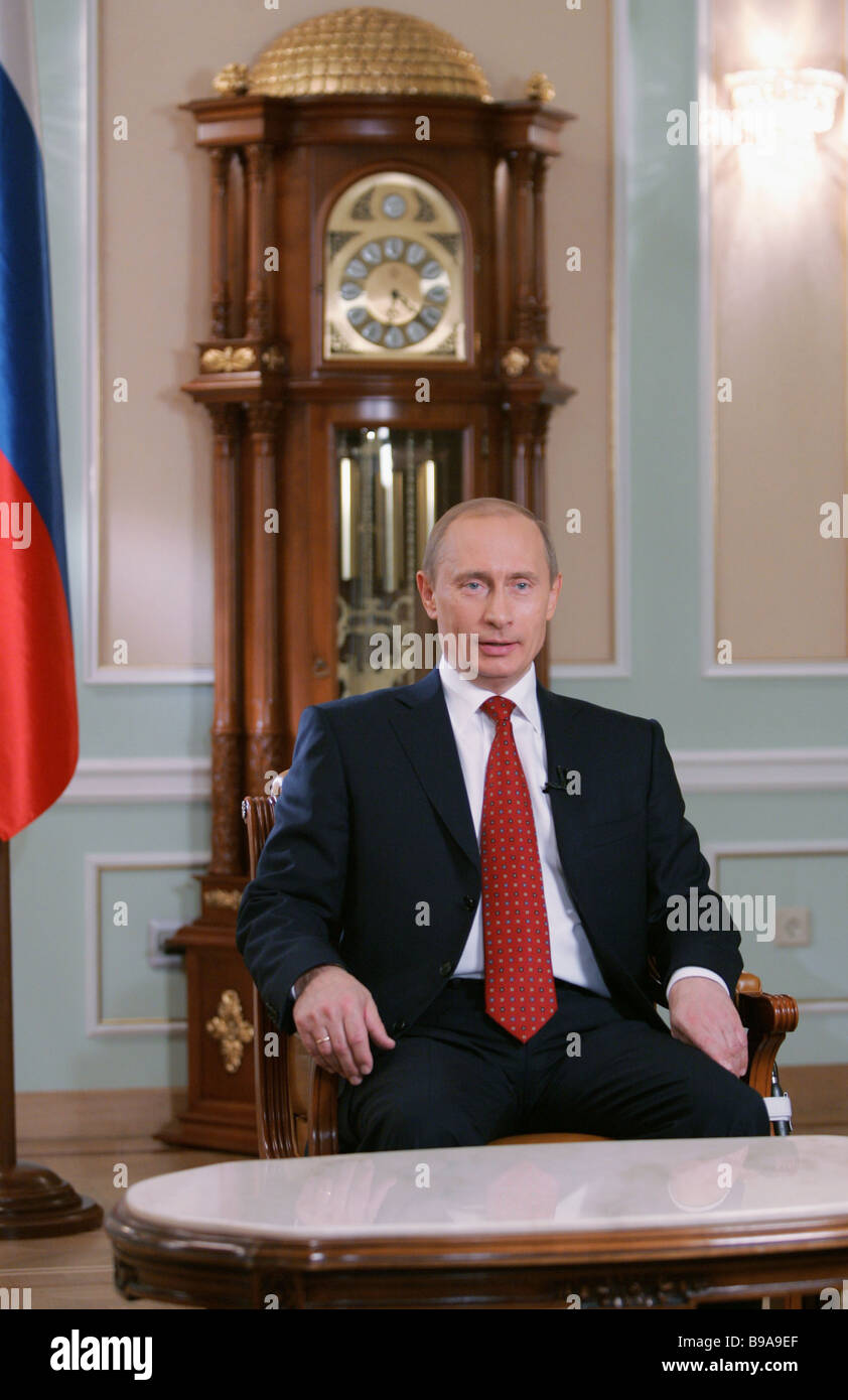 Russian President Vladimir Putin gave an interview to Russian and ...