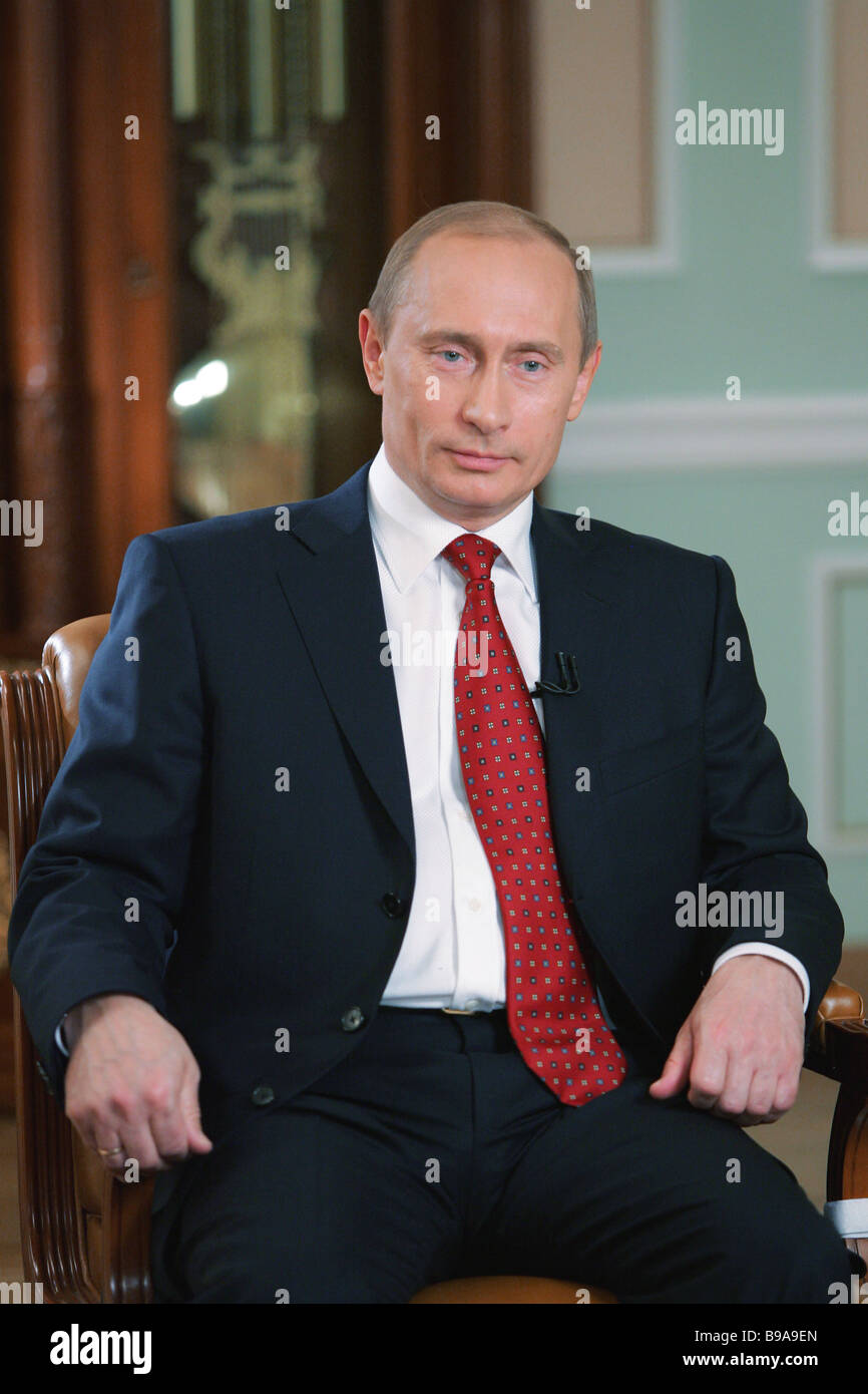 Russian President Vladimir Putin gave an interview to Russian and ...