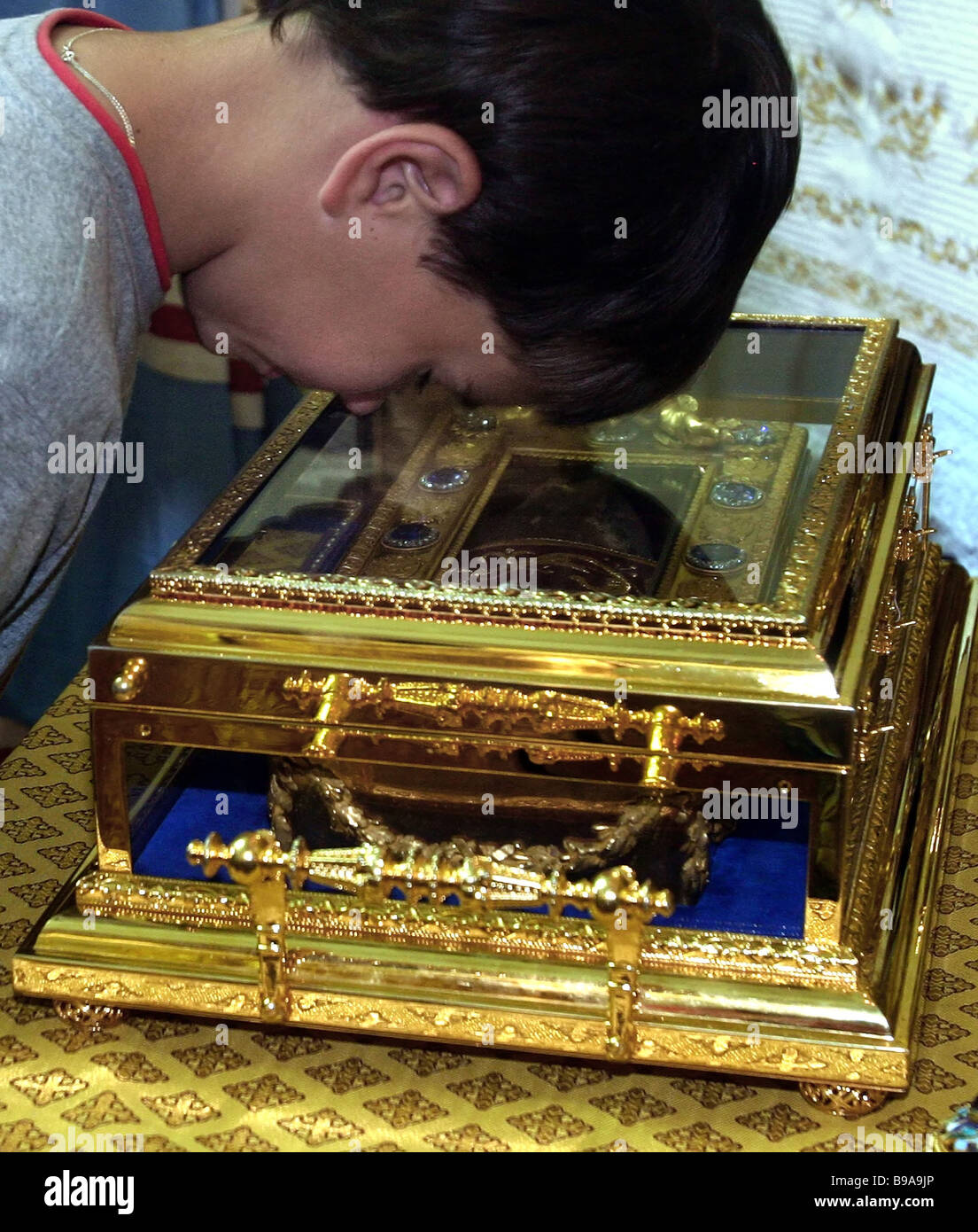 The relic case containing the right hand of St John the Baptist one of ...