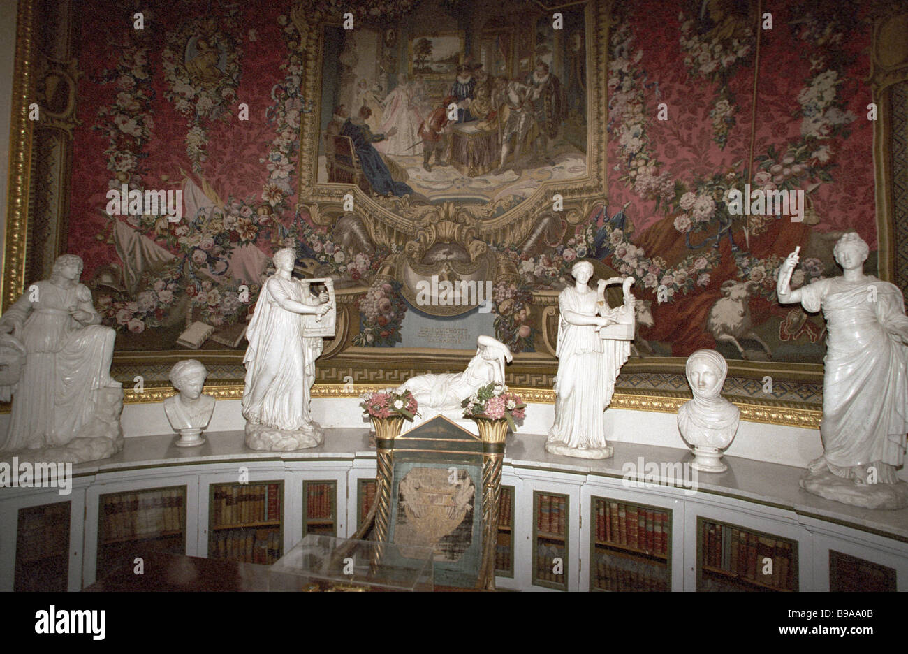 The library of the Grand Palace of the Pavlovsk Art and Museum Preserve ...