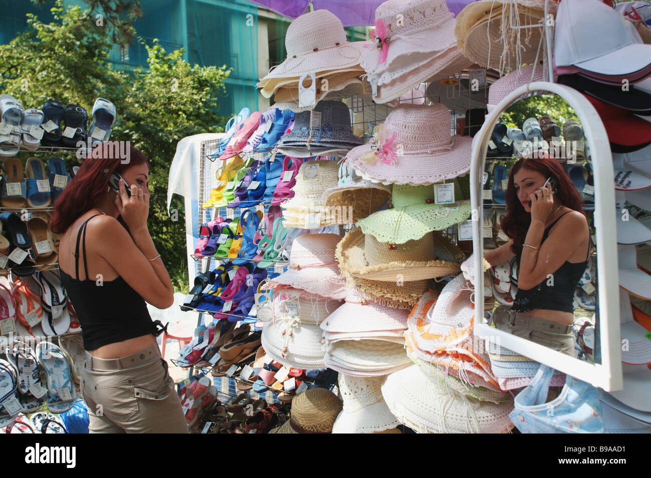 A street stall in a seaside resort Stock Photo - Alamy