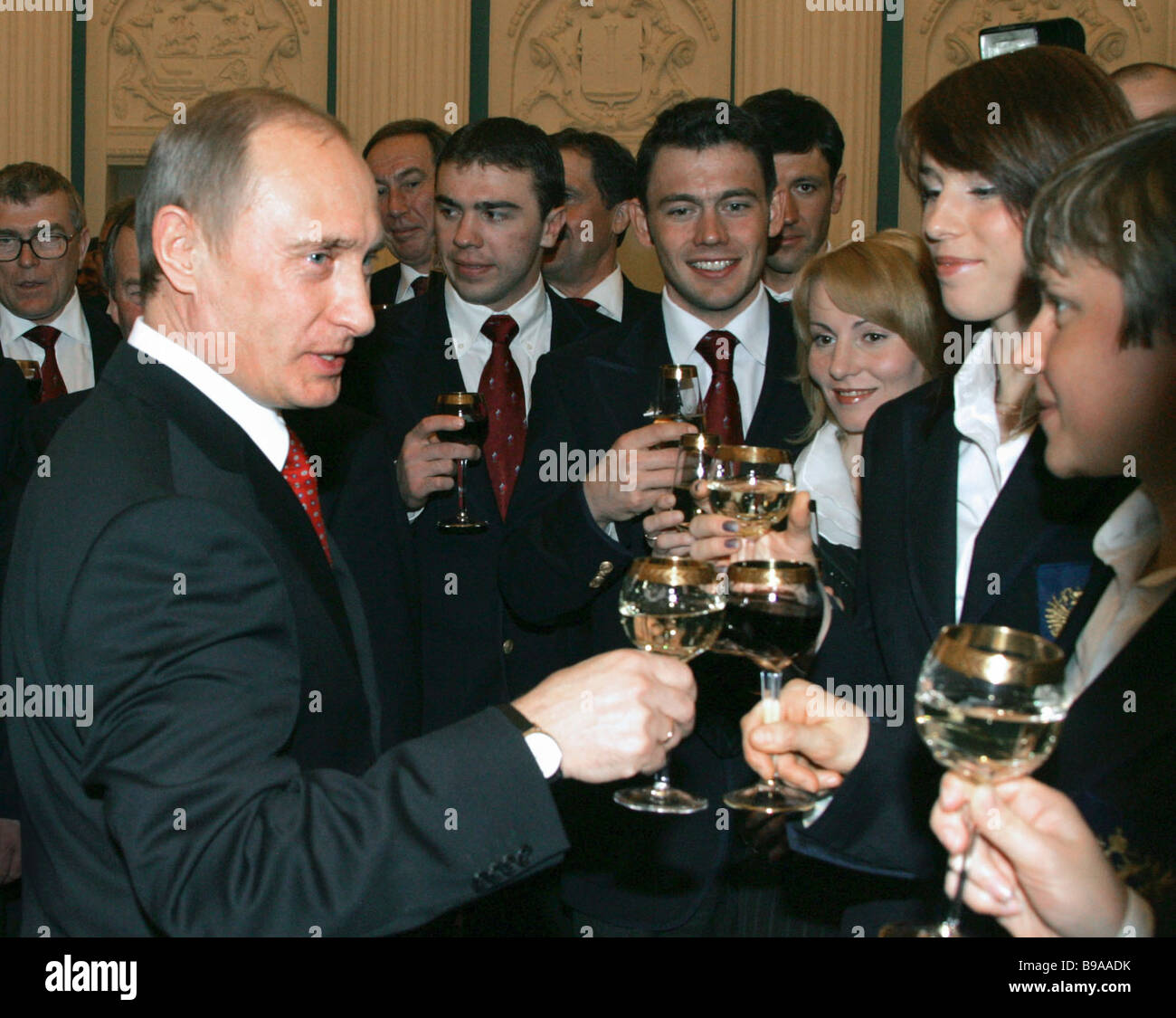 Russia s President Vladimir Putin left toasts prize winners of the 20th ...