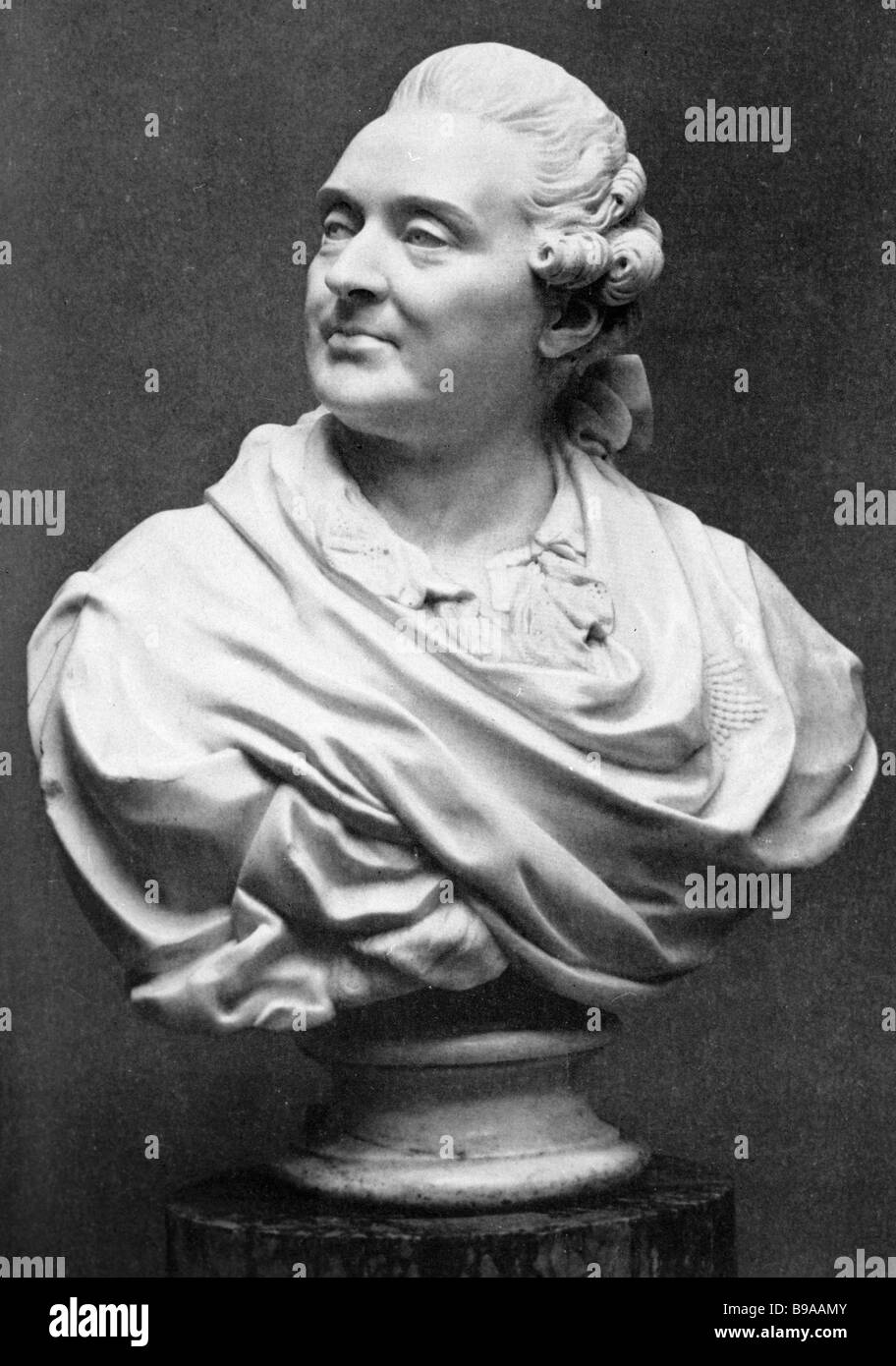 A bust of Prince Alexander Golitsyn by sculptor Fedot Shubin 1775 Stock ...