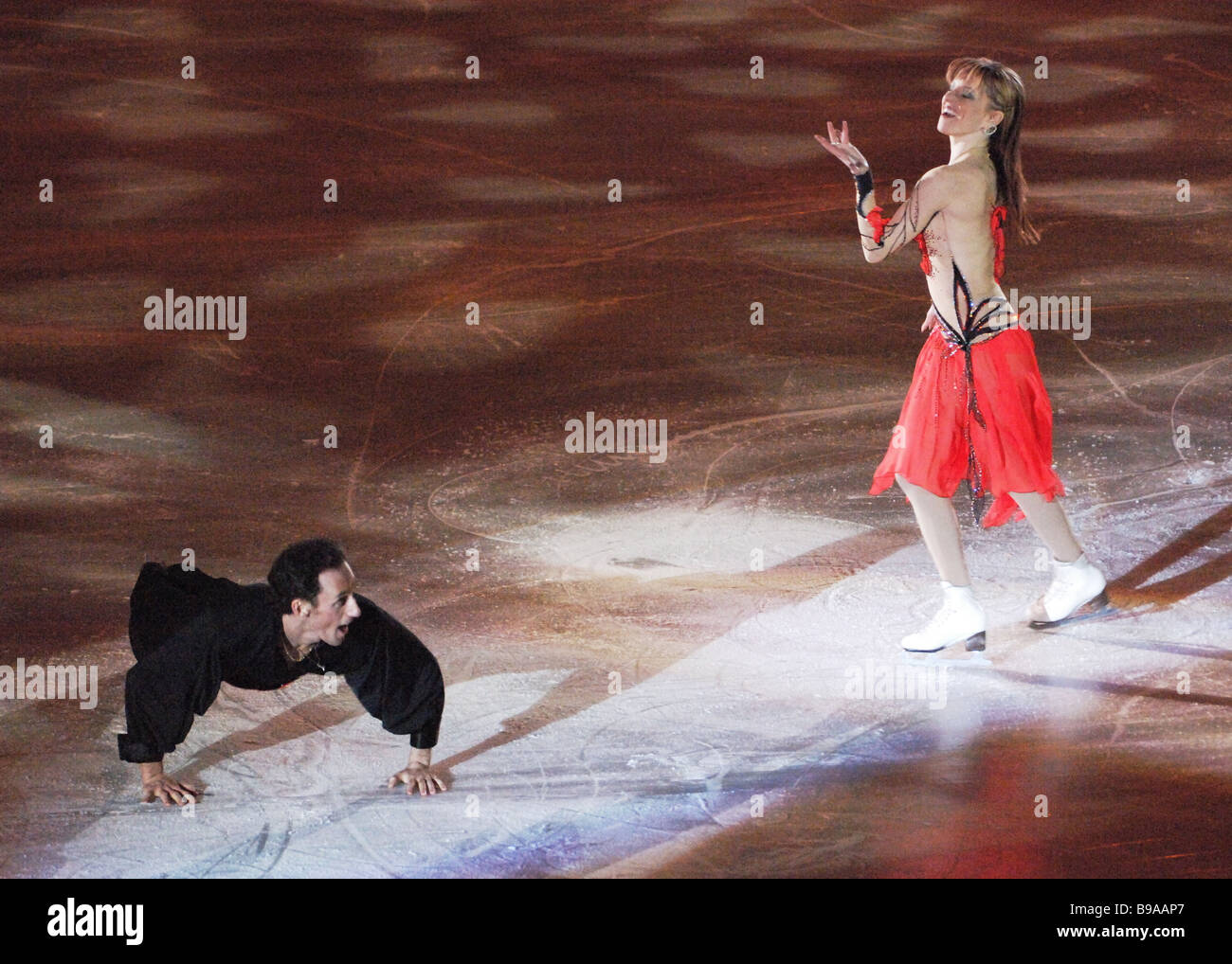 Israeli figure skaters Galit Chait and Sergei Sakhnovsky performing at ...