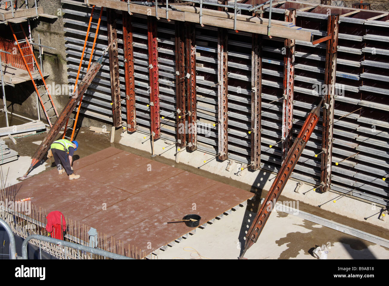 building construction site works lock wall replacement refurbishment ...