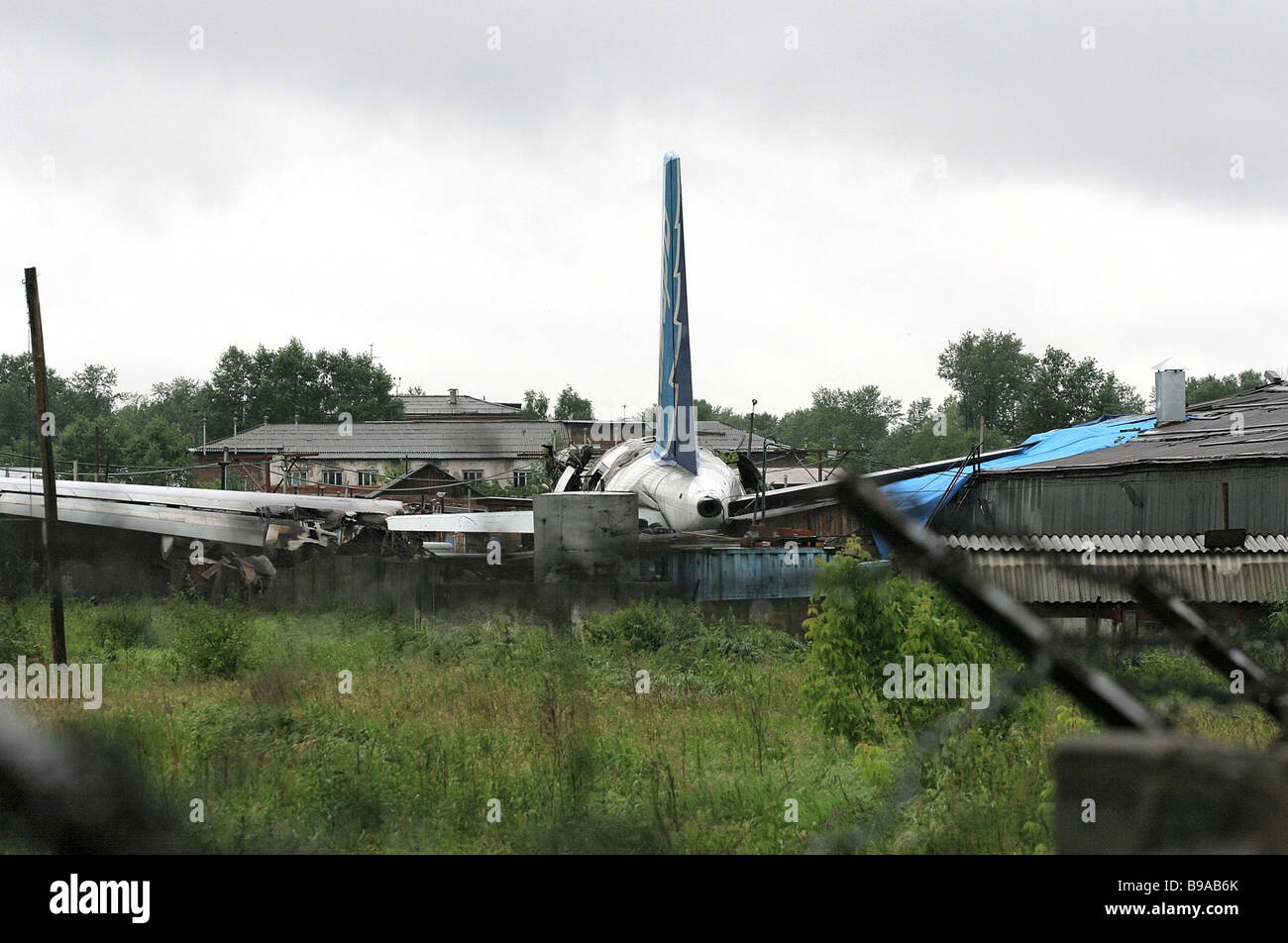 An A310 300 airbus of Sibir Airlines crashed while landing in the ...