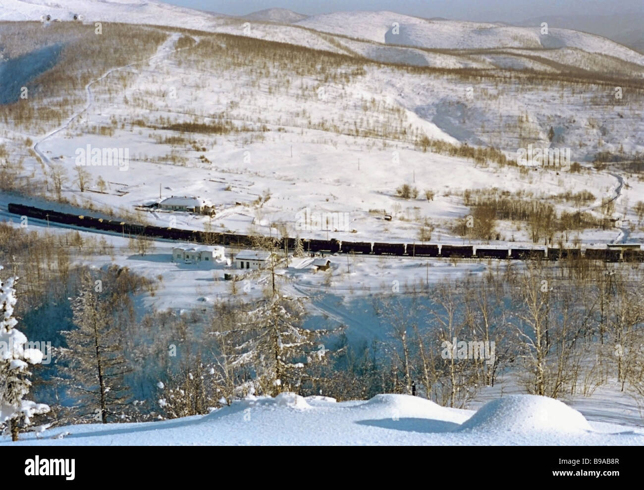 A train on the Baikal Amur Mainline Stock Photo - Alamy