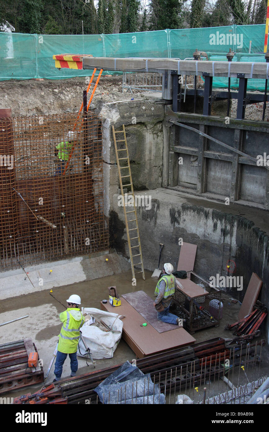 building construction site works lock wall replacement refurbishment ...