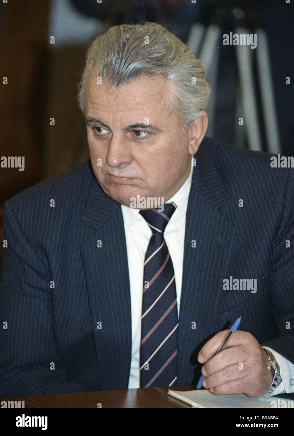 Chairman of the Ukrainian Supreme Soviet Verhovna Rada Leonid Kravchuk ...