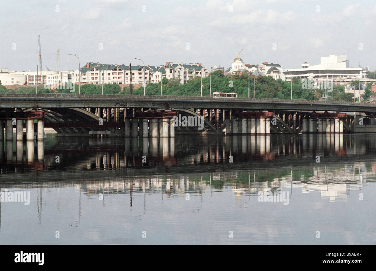 Bridge across the reservoir Stock Photo - Alamy