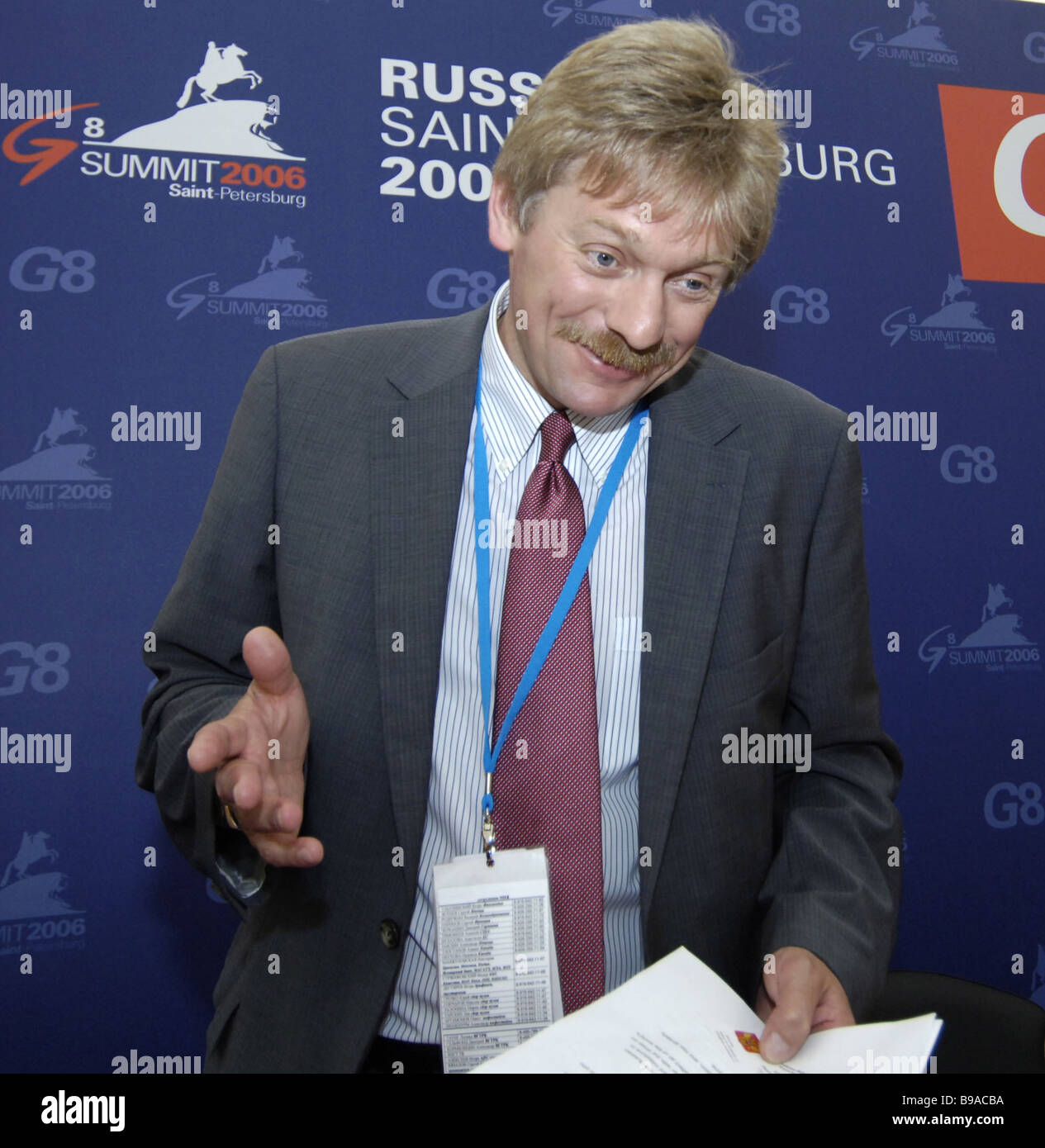 First Deputy Presidential Press Secretary Dmitry Peskov holding a ...