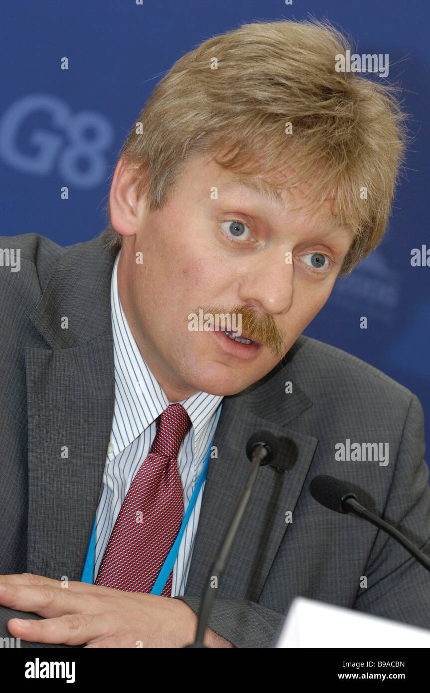 First Deputy Presidential Press Secretary Dmitry Peskov holding a ...
