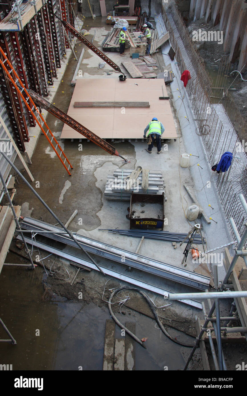 building construction site works lock wall replacement refurbishment ...