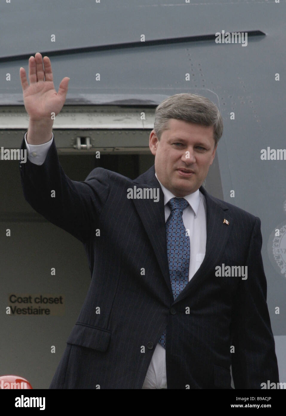 Canadian Prime Minister Stephen Harper arriving in St Petersburg ...