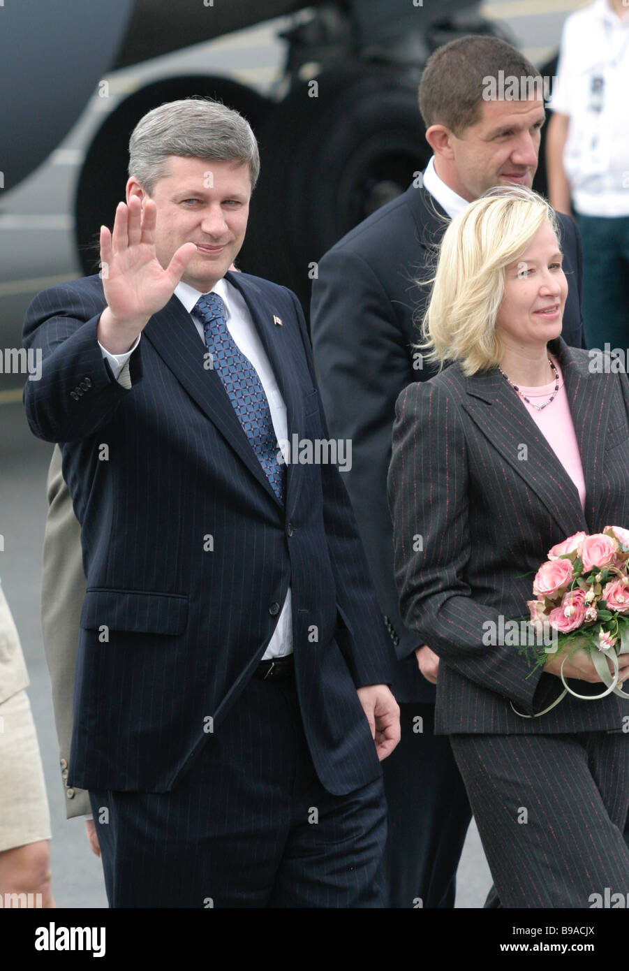 Canadian Prime Minister Stephen Harper and his wife Laureen arriving in ...