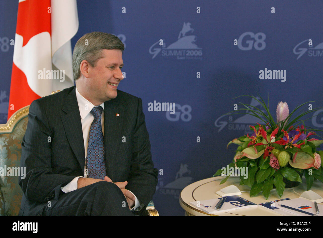 Canadian Prime Minister Stephen Harper meets the Russian President ...