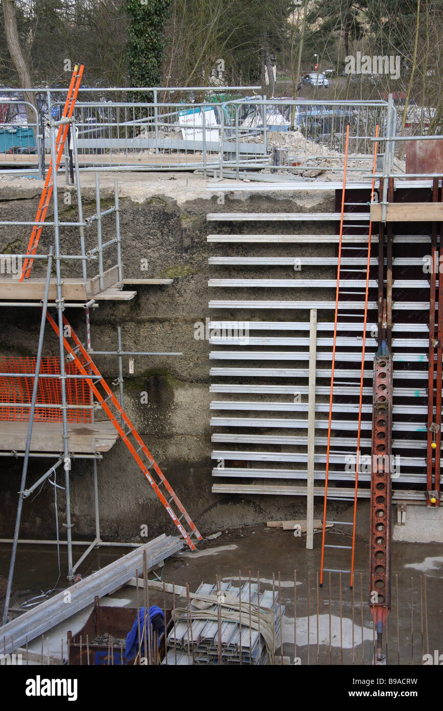 building construction site works lock wall replacement refurbishment ...