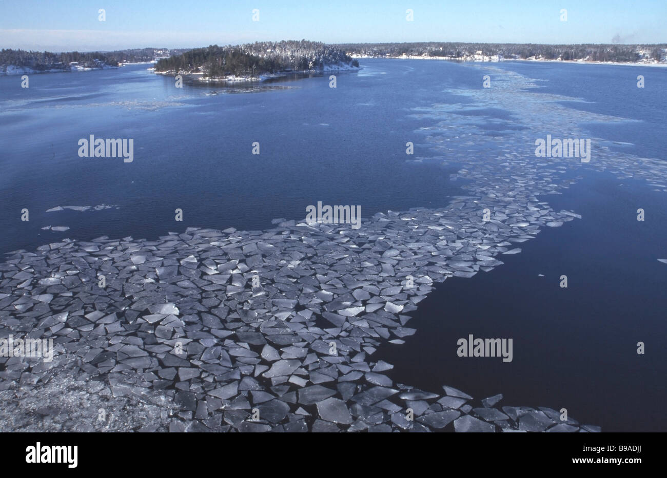 little island skerry on Baltic Sea between Finland and Sweden in the ...
