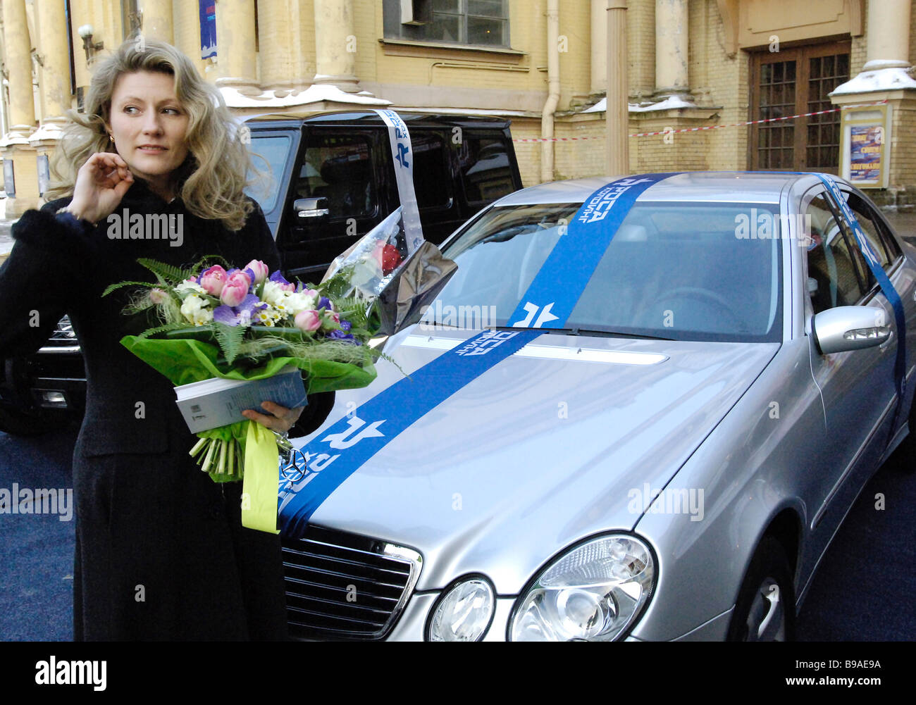Olympic gold medalist Svetlana Zhurova at a Mercedes E 600 a gift she ...