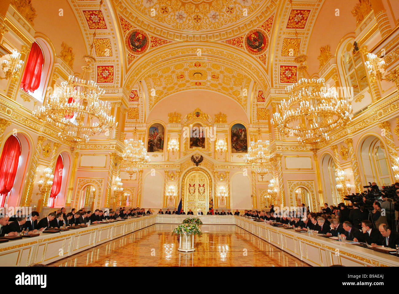 A session of the Russian State Council at the Alexandrovsky Hall of the ...