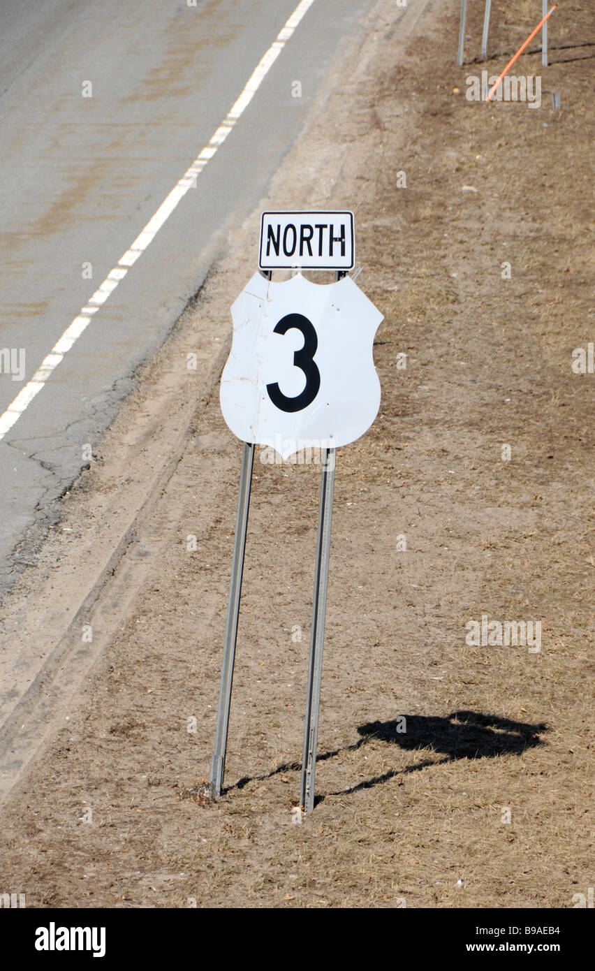Route 3 Sign Stock Photo - Alamy