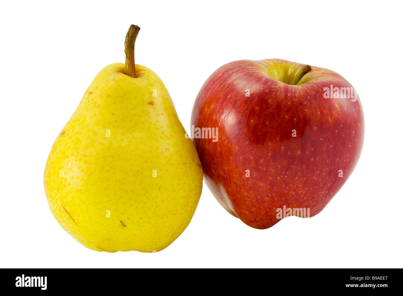 the apple and pear isolated with clipping path Stock Photo - Alamy