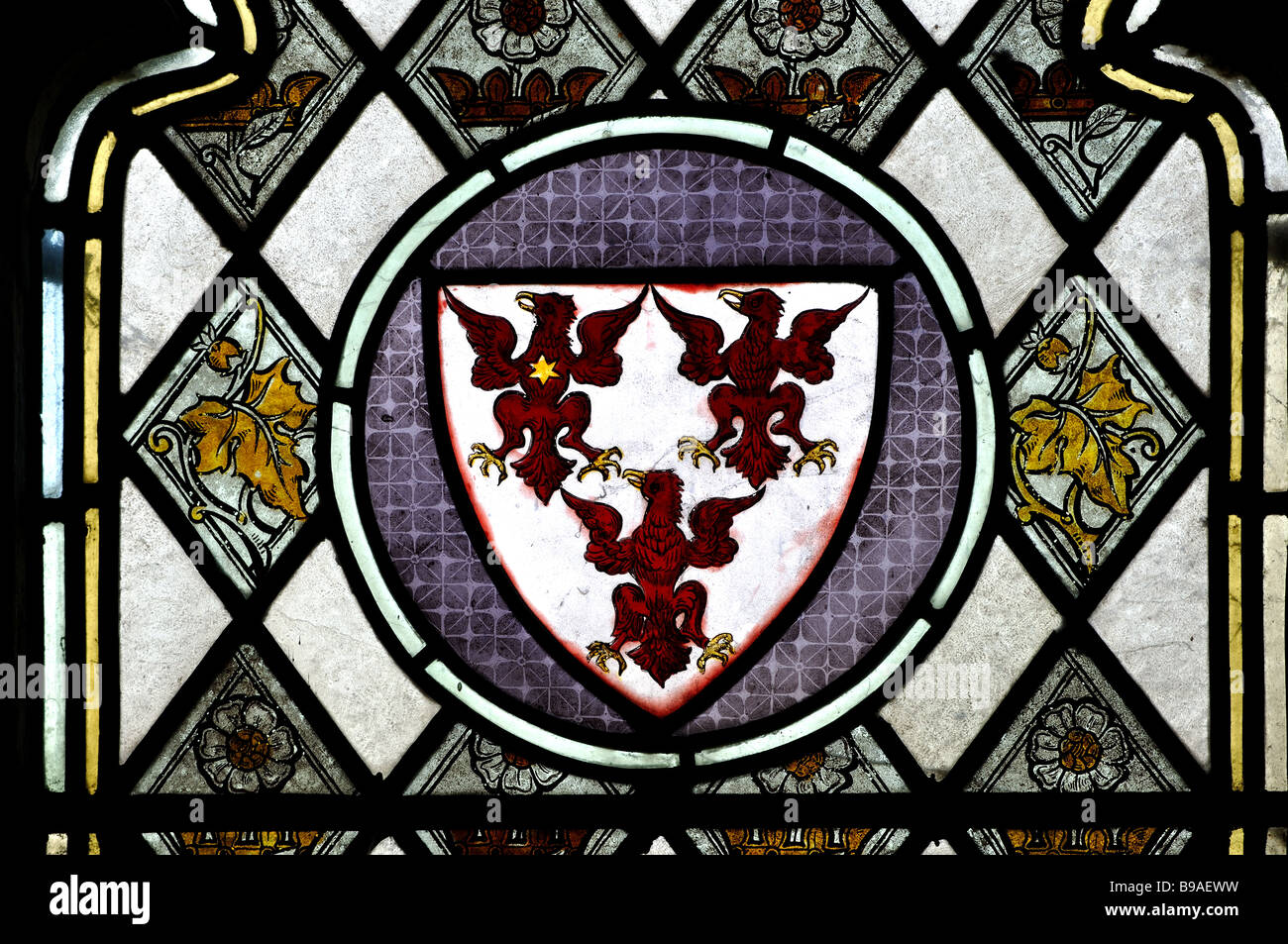 Stained glass, St. Mary the Virgin Church, Hampton Poyle, Oxfordshire ...