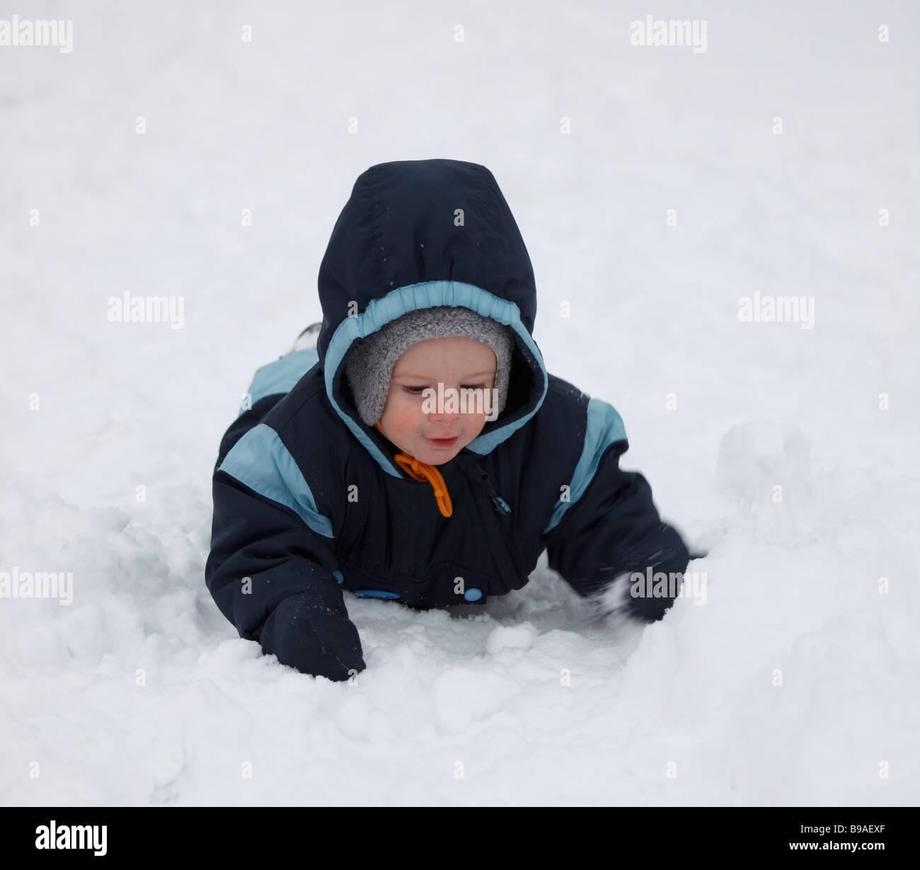 baby in snow Stock Photo - Alamy