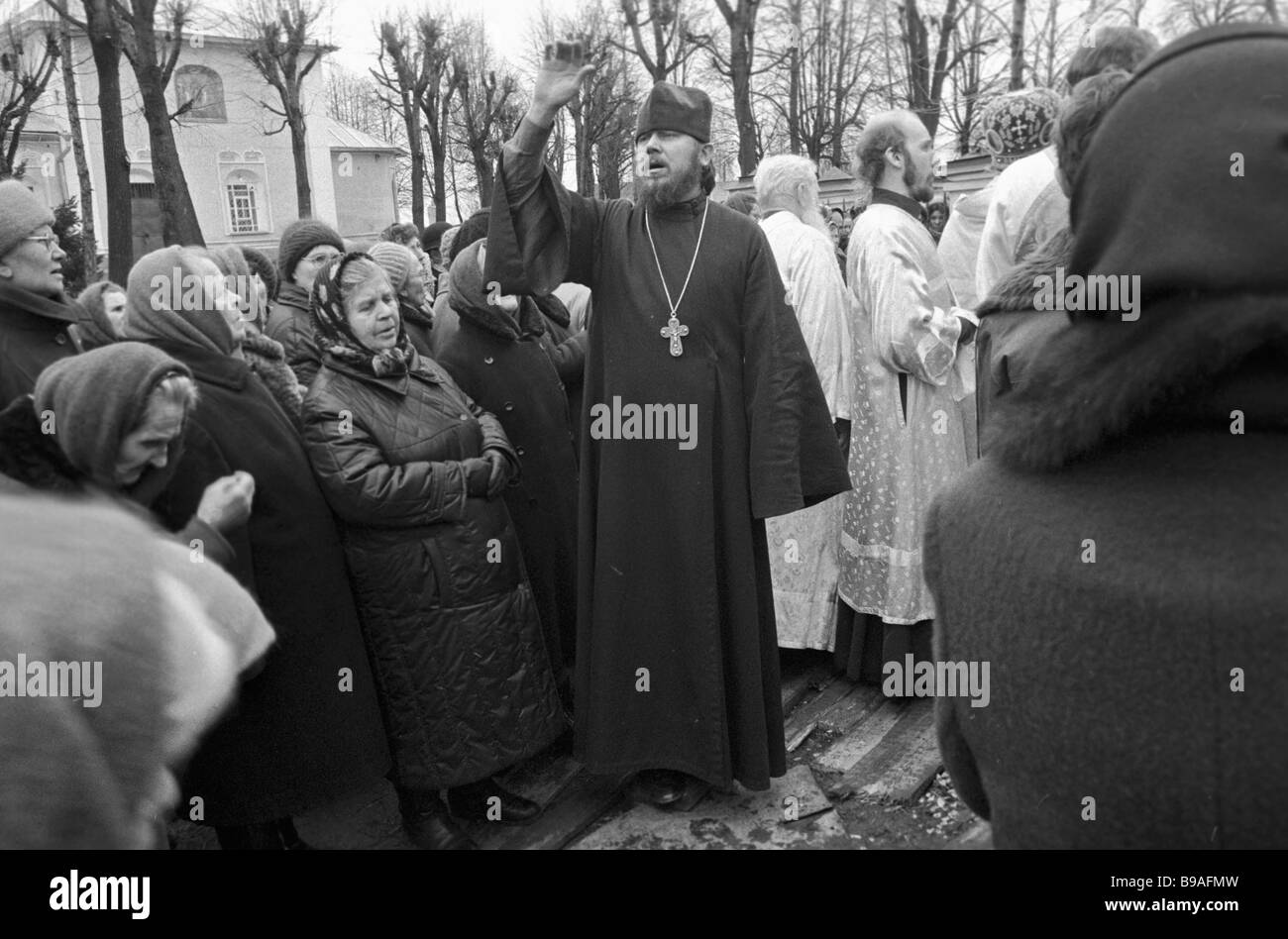 Priest Blessing Congregation High Resolution Stock Photography and ...