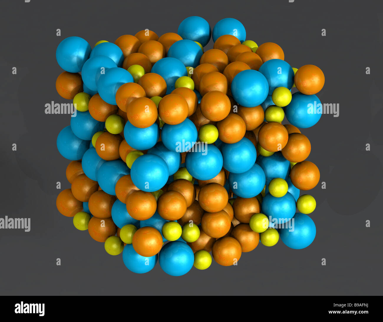computer generated model of an amorphous metal Stock Photo - Alamy