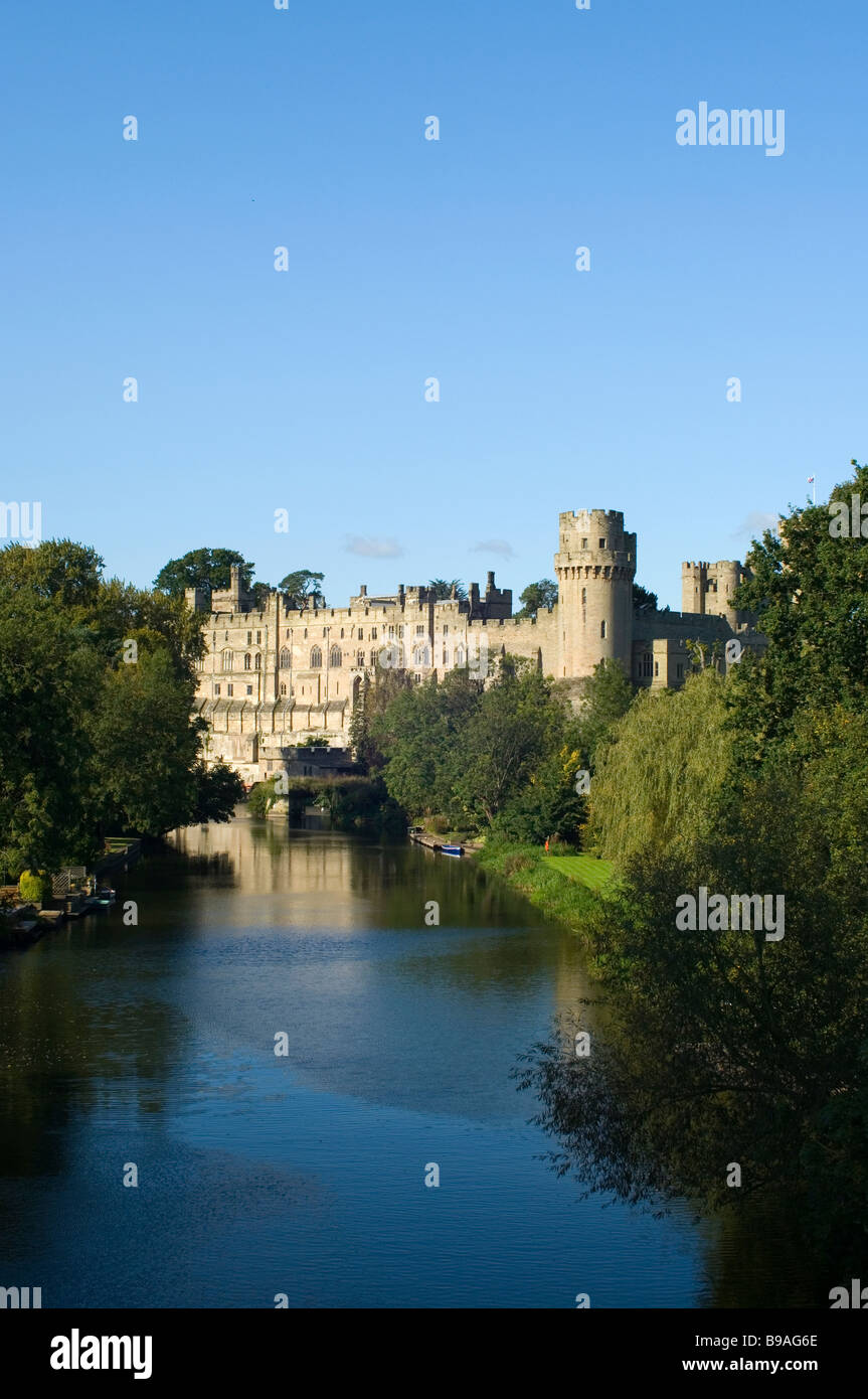 Warwick Castle, River Avon, Warwickshire, UK Stock Photo - Alamy