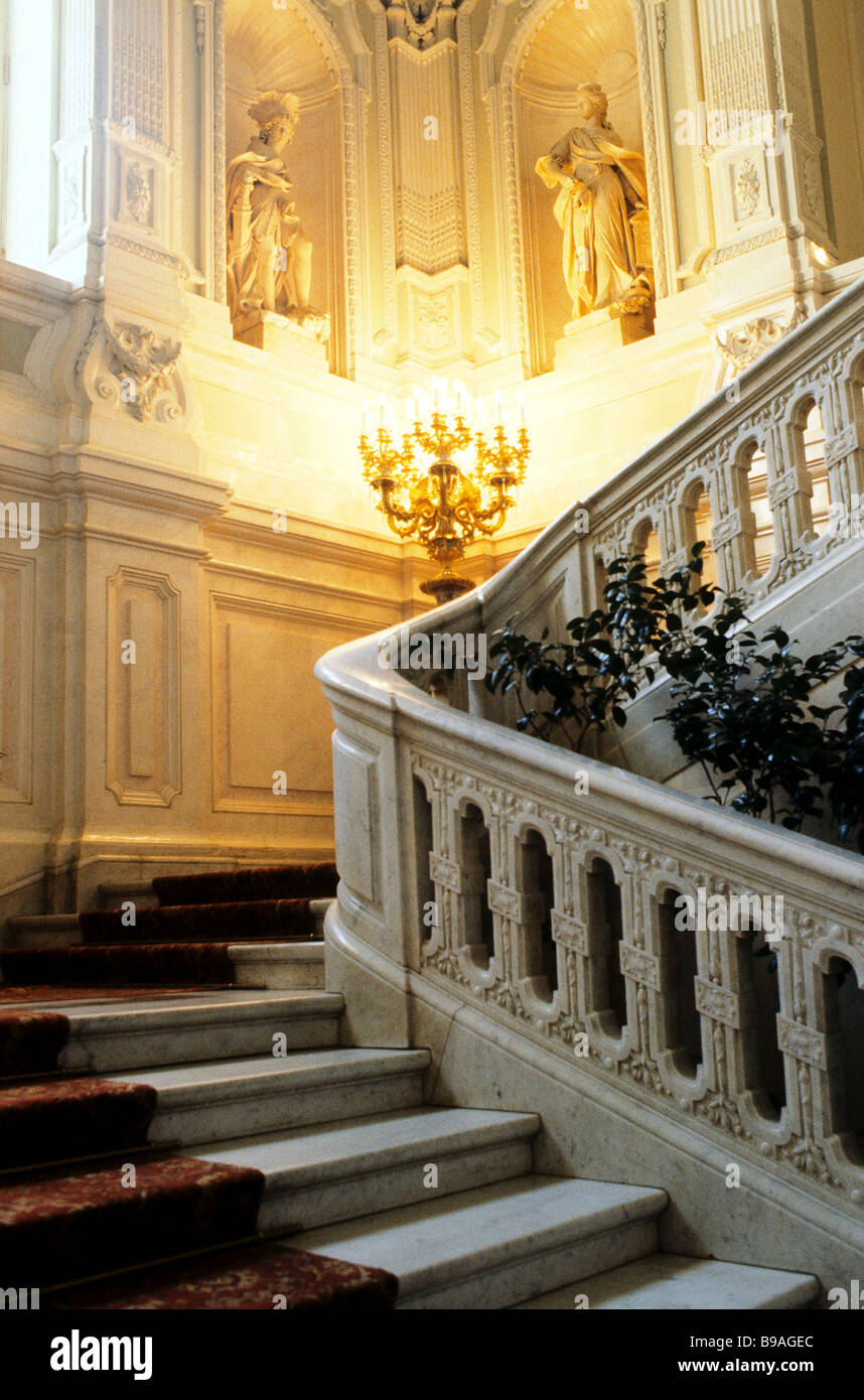 Gala staircase Yusppov Palace on the Moika River The balustrade and ...